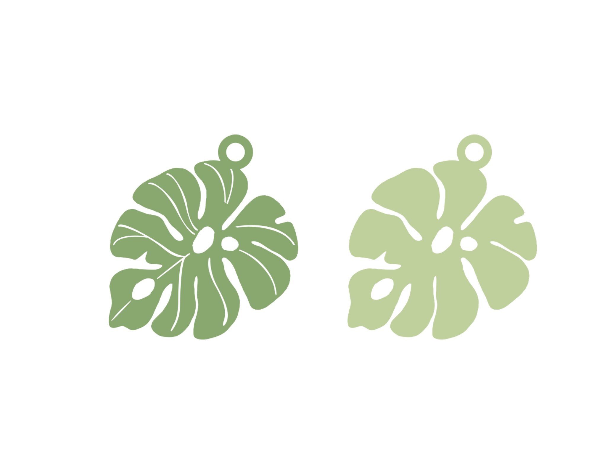 Monstera Earring Svg ,monstera 2 Part,monstera Leaf Earring Svg ,laser ...
