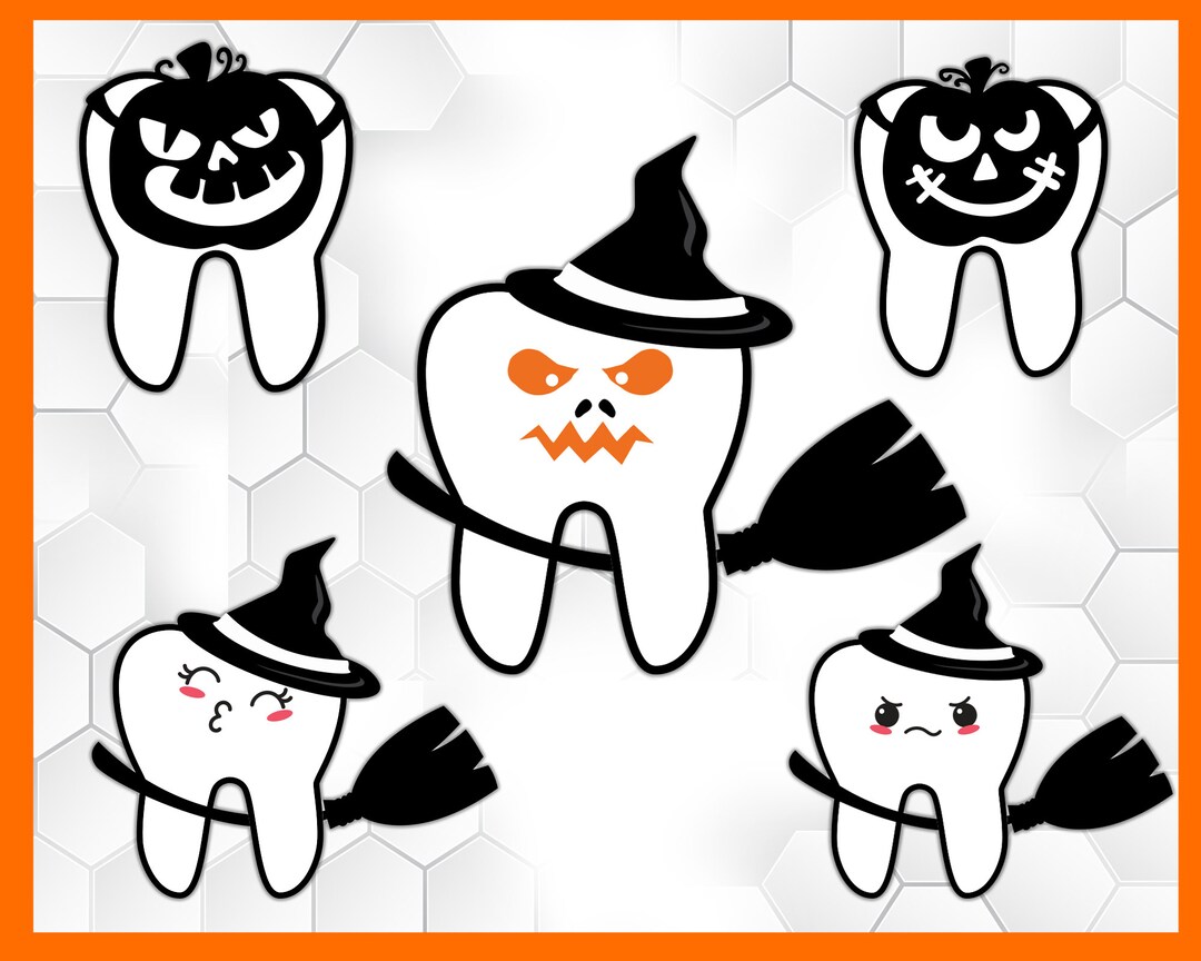 Tooth Halloween Svg Tooth Fairy Svg Halloween Silhouette Svg - Etsy