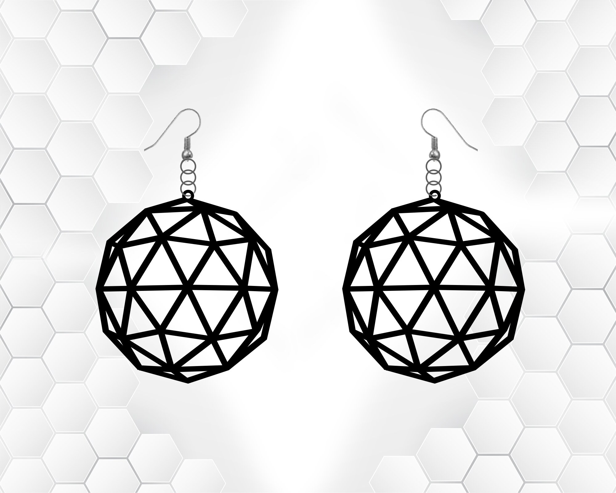 Circle Earrings Svg Polygon Earring Leather Jewelry Pendant - Etsy