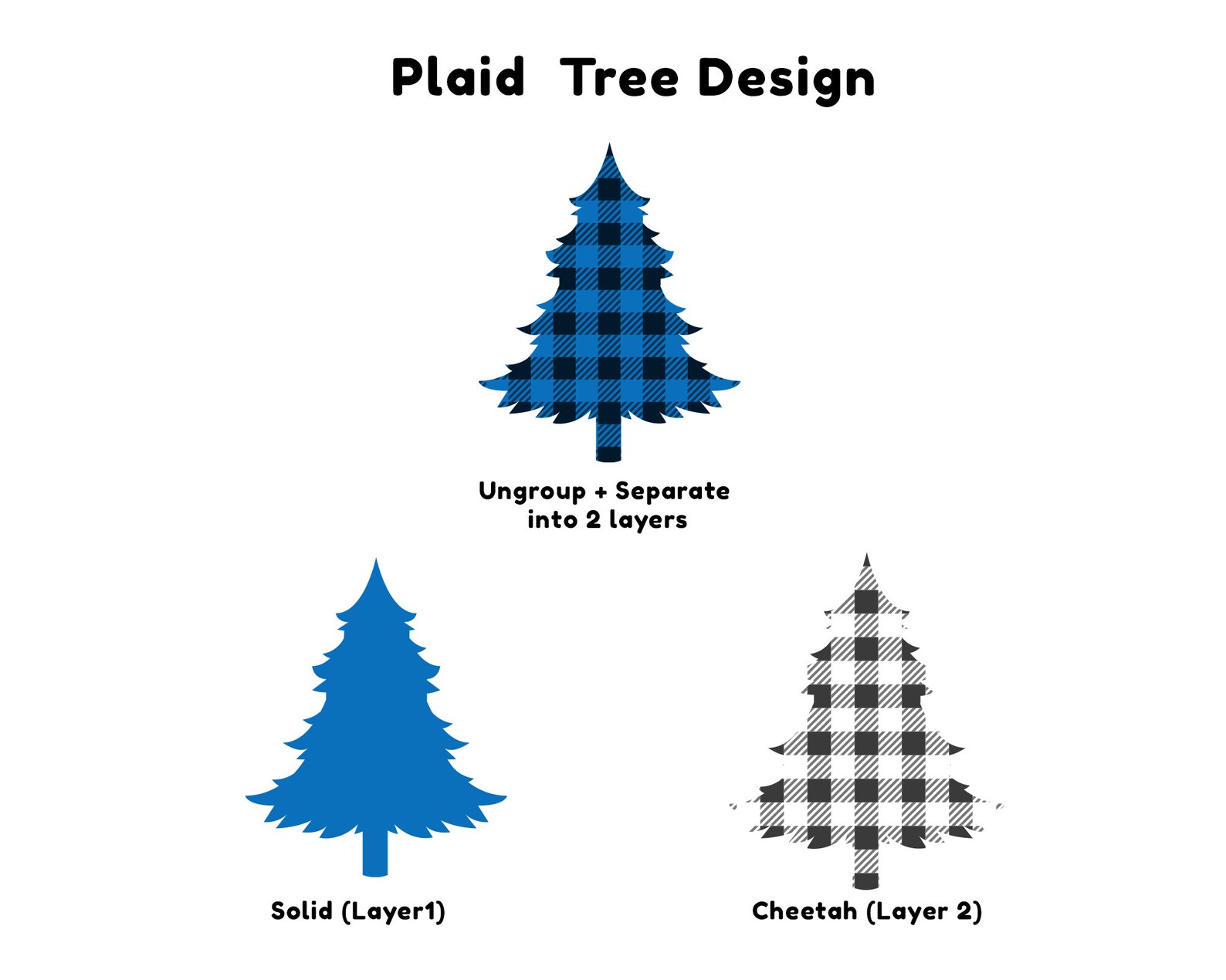 Buffalo Plaid Cheetah Tree Svg Bundle Merry Christmas Svg - Etsy