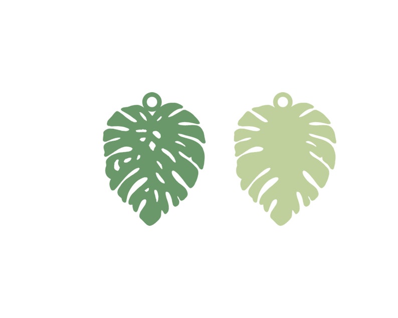 Monstera Earring Svg ,monstera 2 Part,monstera Leaf Earring Svg ,laser ...