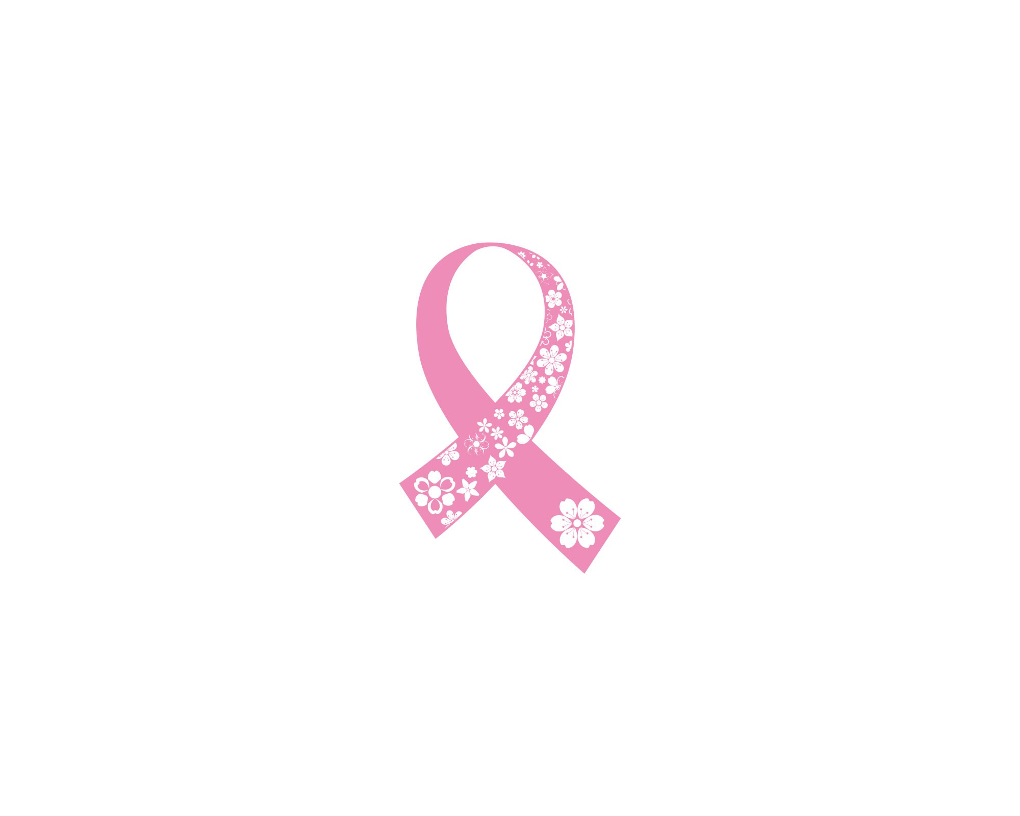 Floral Pink Cancer Ribbon Svg Awareness Ribbon Svg Bundle - Etsy
