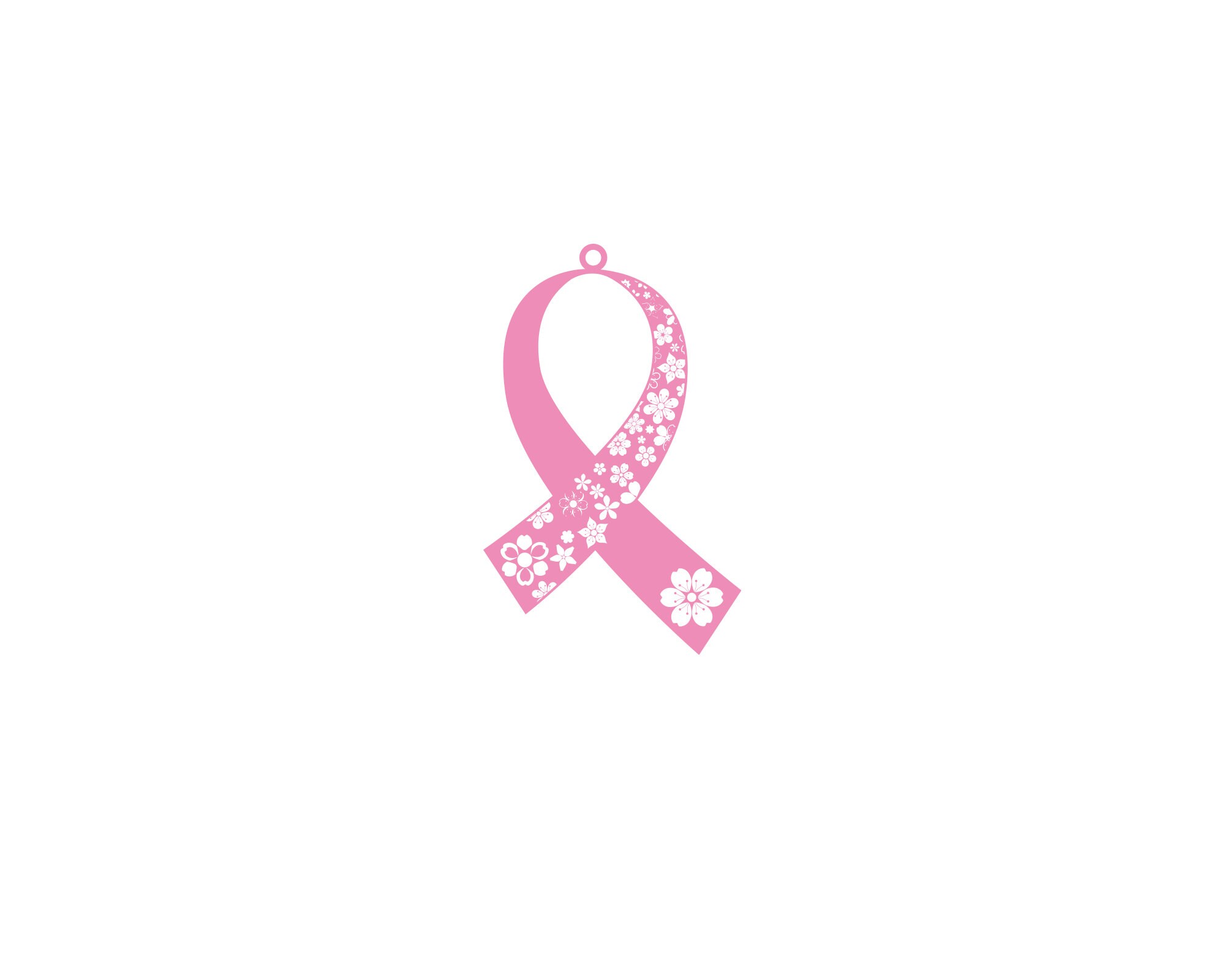 Floral Pink Cancer Ribbon Svg Awareness Ribbon Svg Bundle - Etsy