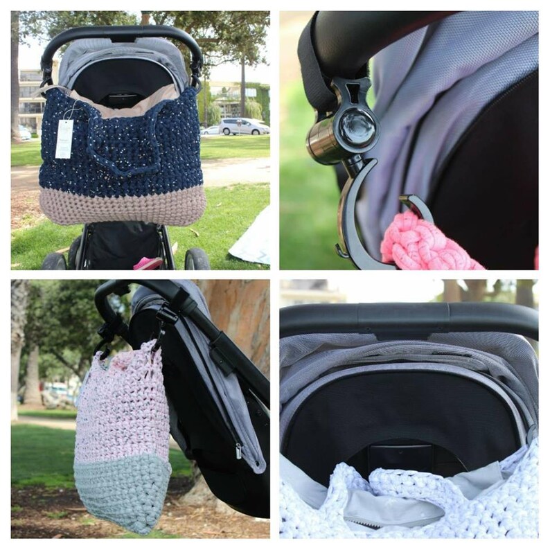 Crochet Diaper Bag Includes 2 Stroller Hooks and the Change - Etsy