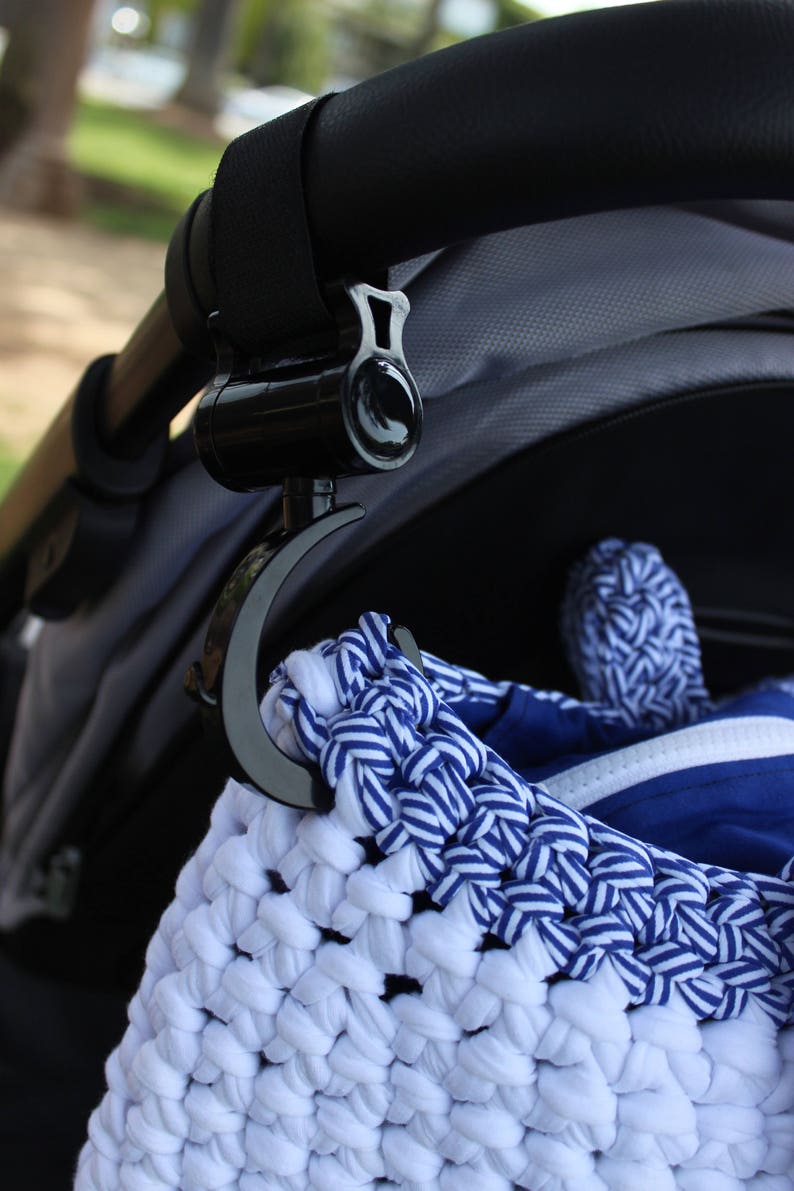 Crochet Diaper Bag Includes 2 Stroller Hooks Unique | Etsy