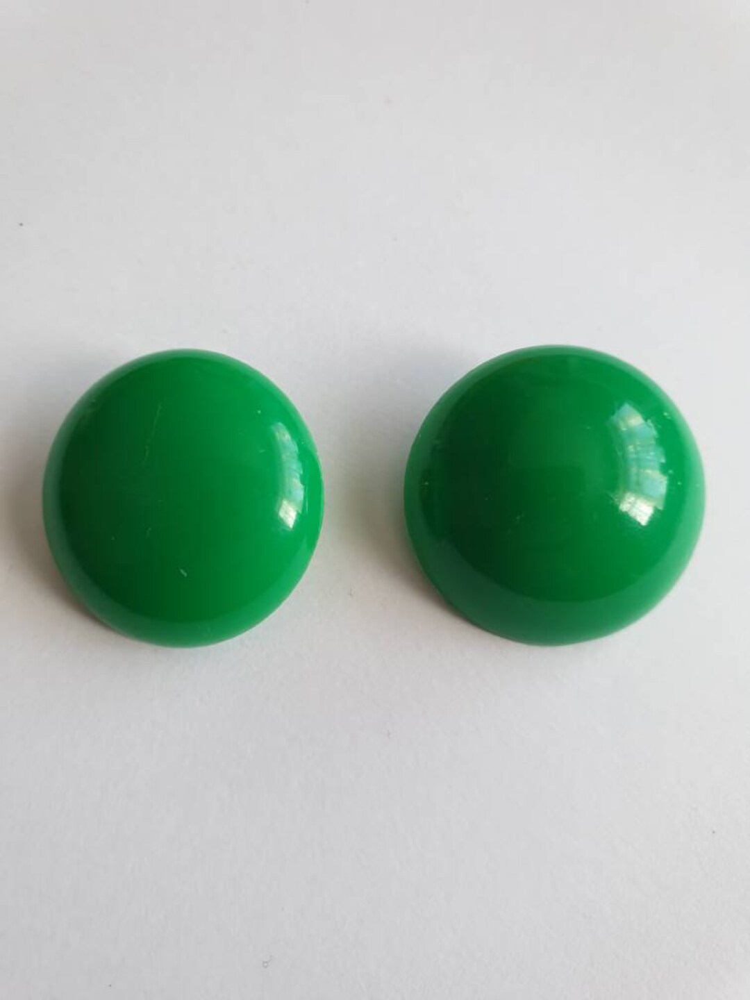 Bright Green 2cm Buttons Resin High Gloss Finish - Etsy