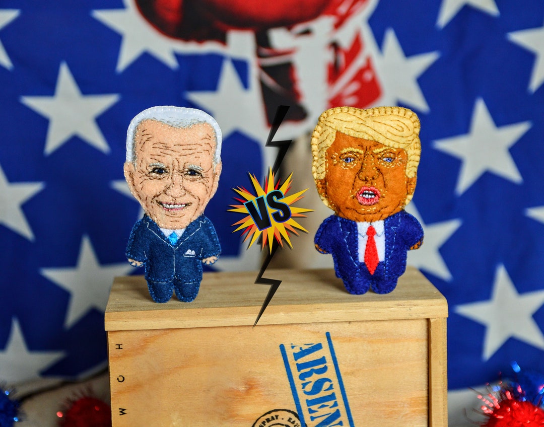 Joe Biden Donald Trump Handmade Cute Art Doll Keychain America US ...