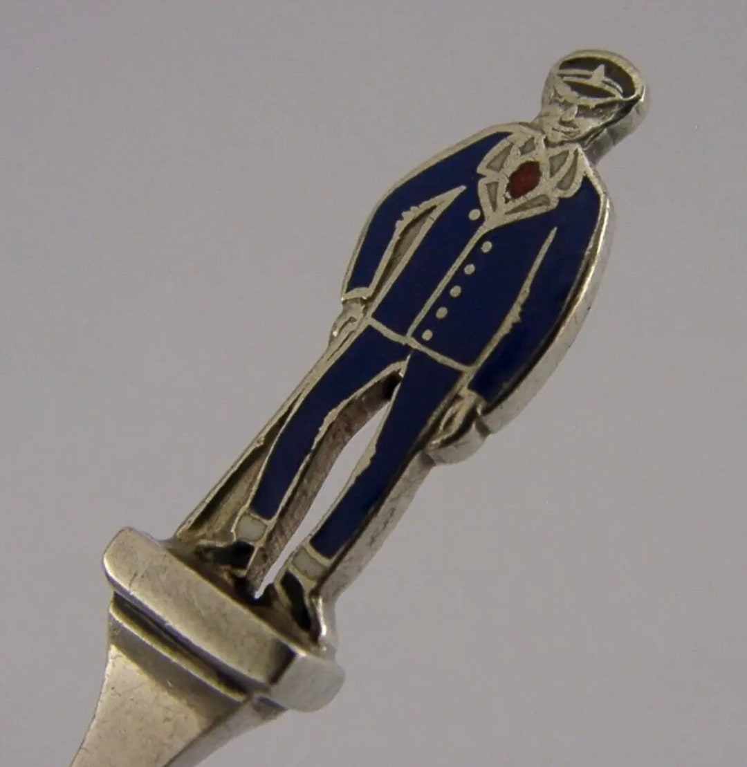 Antique WW1. Solid Sterling Silver. Enamelled Injured Serviceman ...