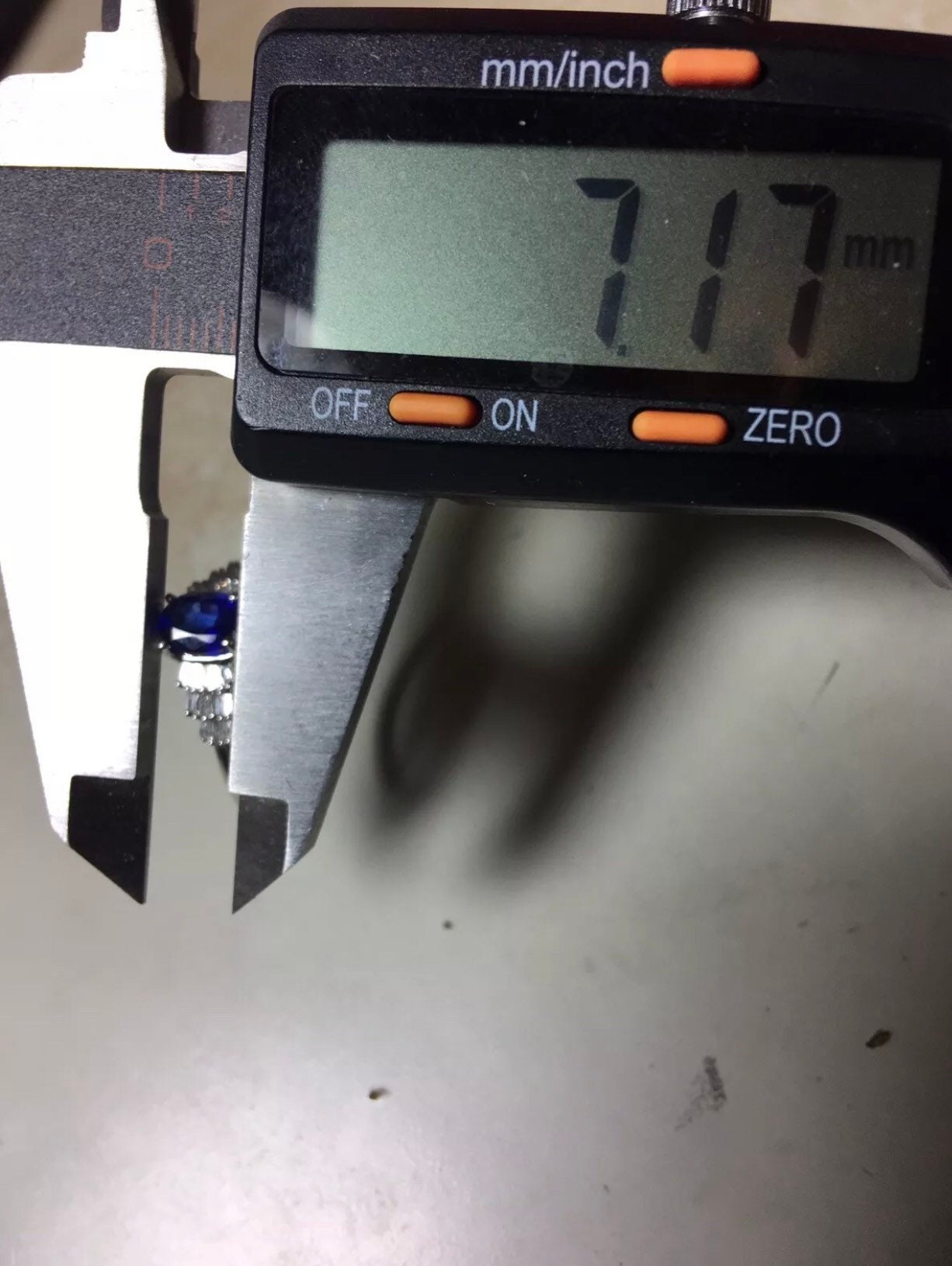 9ct. 375. White Gold. Diamond & Created Sapphire Ring. Size T. U.S ...