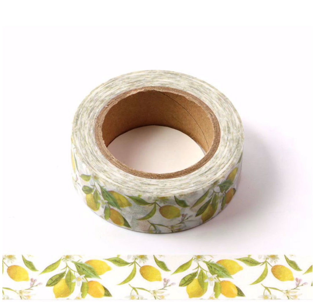 10m Lemon Washi Tape Beautiful Lemon Washi Tape Washi Tape - Etsy