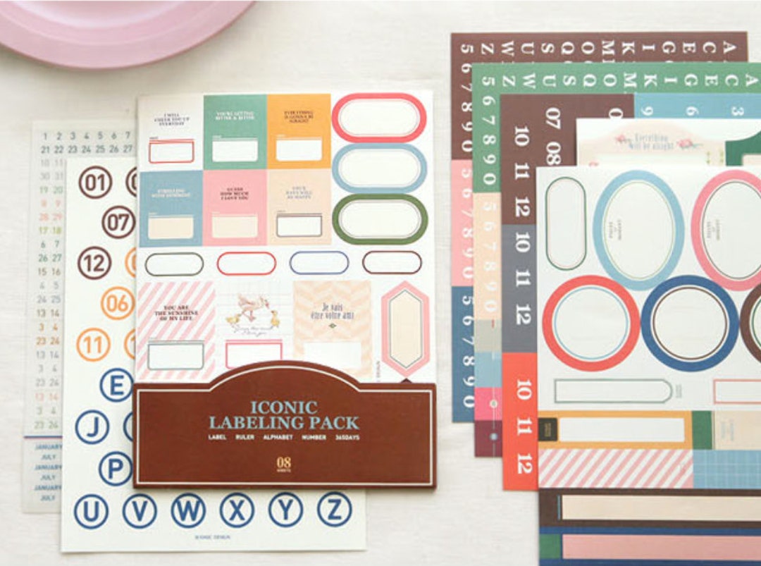 Iconic Labeling Sticker Pack Sticker Pack Labels for Study and Work ...