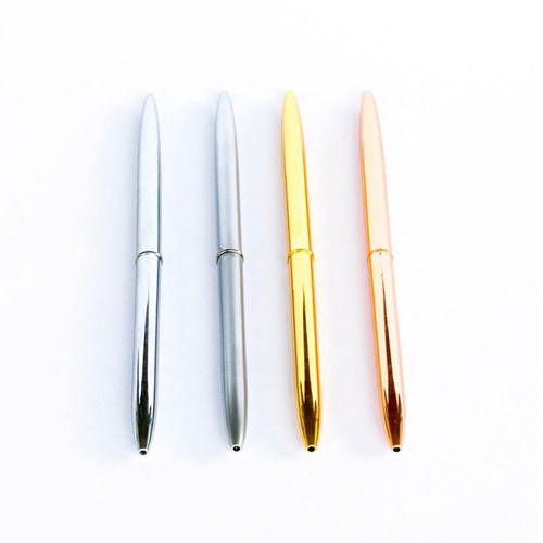 Slim Metal Pen Minimalistic Pen Metal Ball Pen 4 Colour - Etsy UK