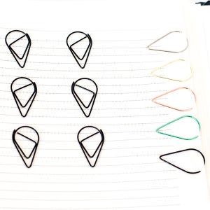 10 Black Paper Clips Teardrop Paperclips Planner Journal Scrapbook ...