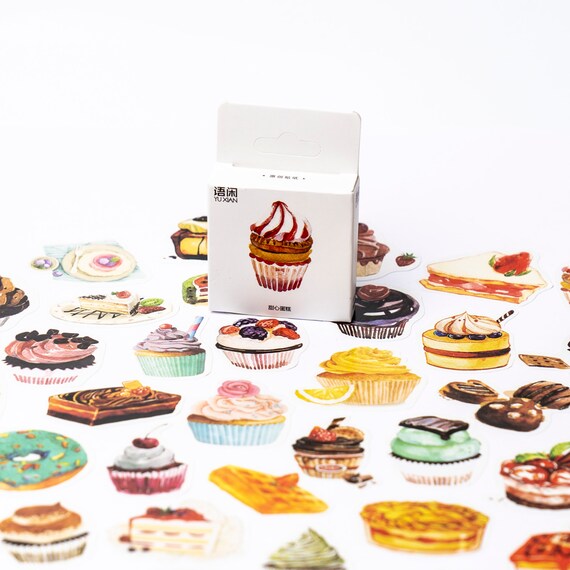 50 Cake Stickers Deco Stickers Set for Diary or Planner | Etsy