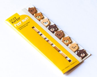 Autumn Bear Sticky Notepad Cute Fall-themed Sticky Notes - Etsy