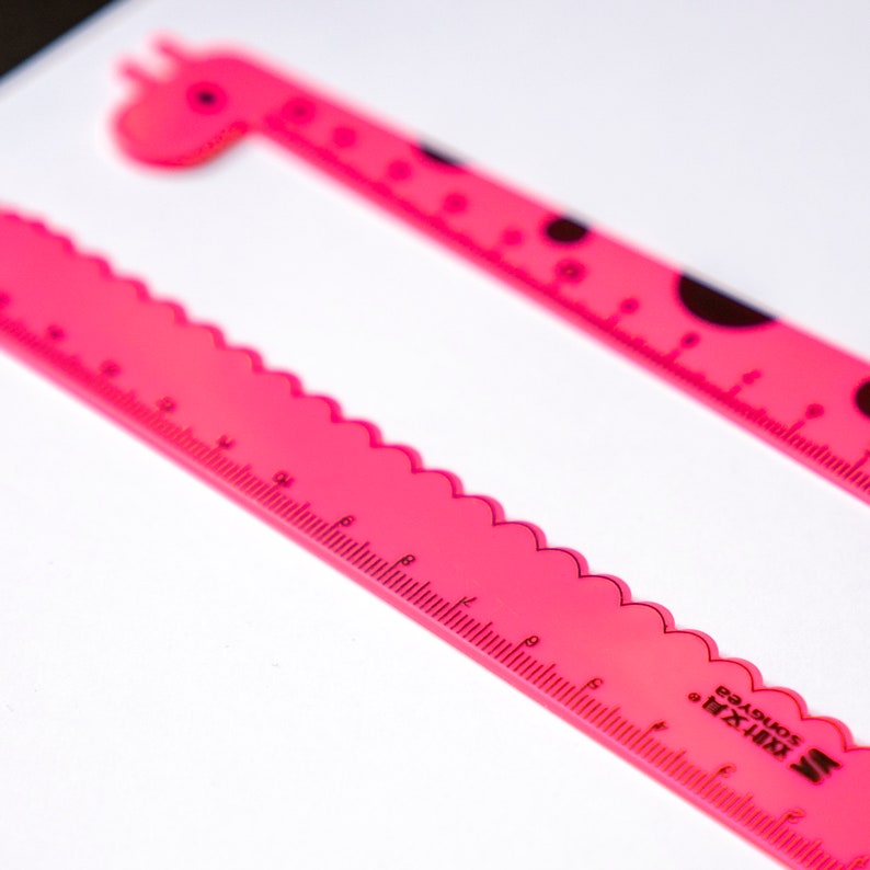 Pink Animal Shaped Ruler Daily Ruler School Ruler Ruler | Etsy