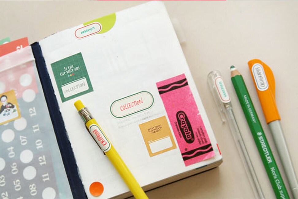 Iconic Labeling Sticker Pack Sticker Pack Labels for Study | Etsy UK