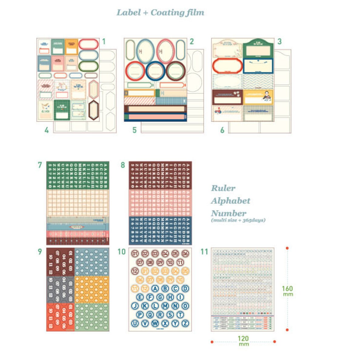 Iconic Labeling Sticker Pack Sticker Pack Labels for Study | Etsy UK