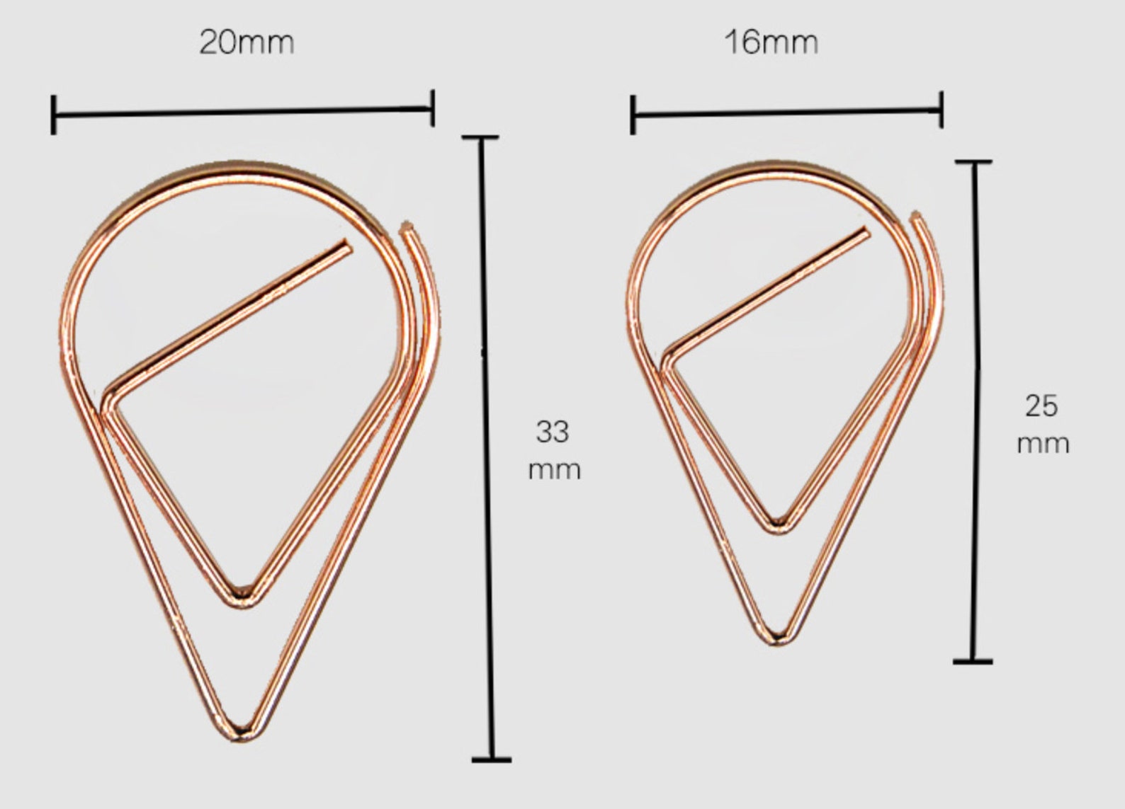 10 Green Paper Clips Teardrop Paperclips Planner Journal | Etsy UK