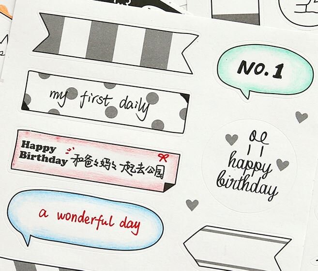 6 SHEETS Deco Stickers Polaroid Deco Stickers Party | Etsy