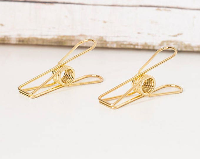 2pcs Vintage Gold Fishtail Clip Binder Clip 3 Size to Choose From ...