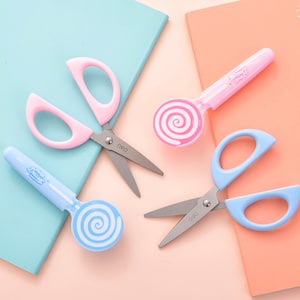Scissors in Candy Shape in 2 Colour Pink and Blue Cute Scissors for ...