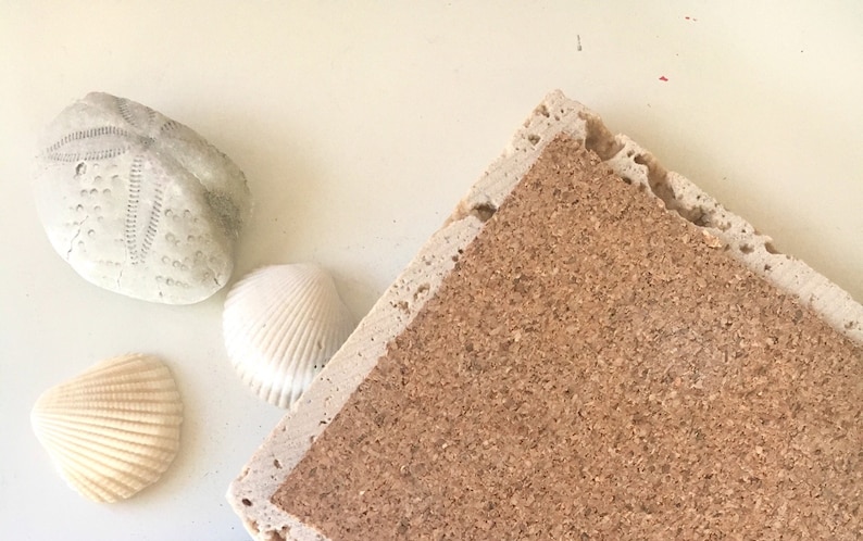 Stone coaster set color washed in seaglass green boho blue | Etsy
