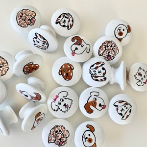 Dog Cabinet Knobs or Panda Bears, Elephants, Cats, Pigs, Giraffes, Dogs, Puppies for Kids Room ...