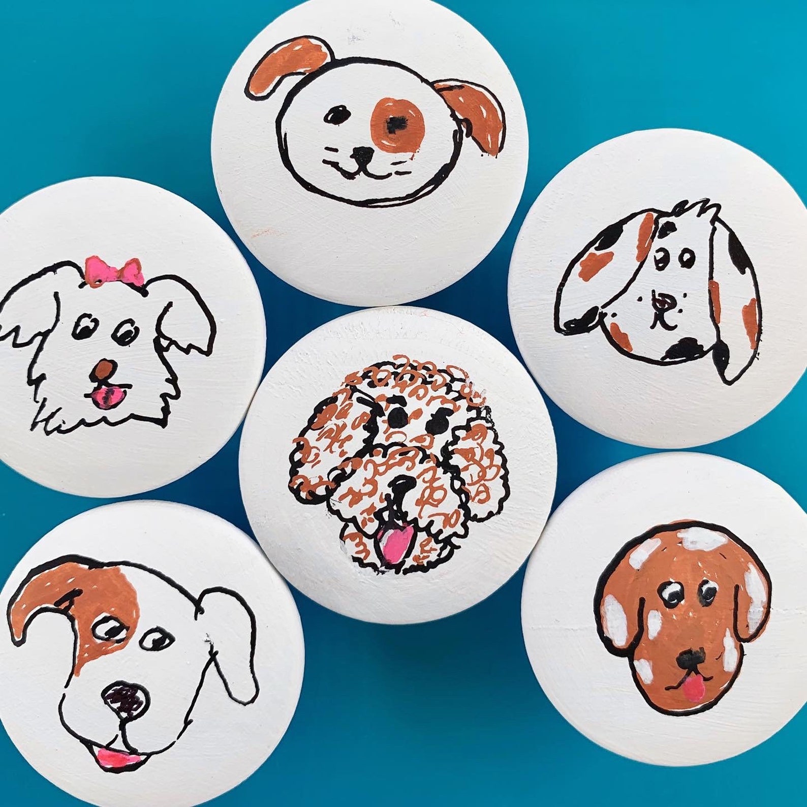 Dog Cabinet Knobs or Panda Bears Elephants Cats Pigs | Etsy