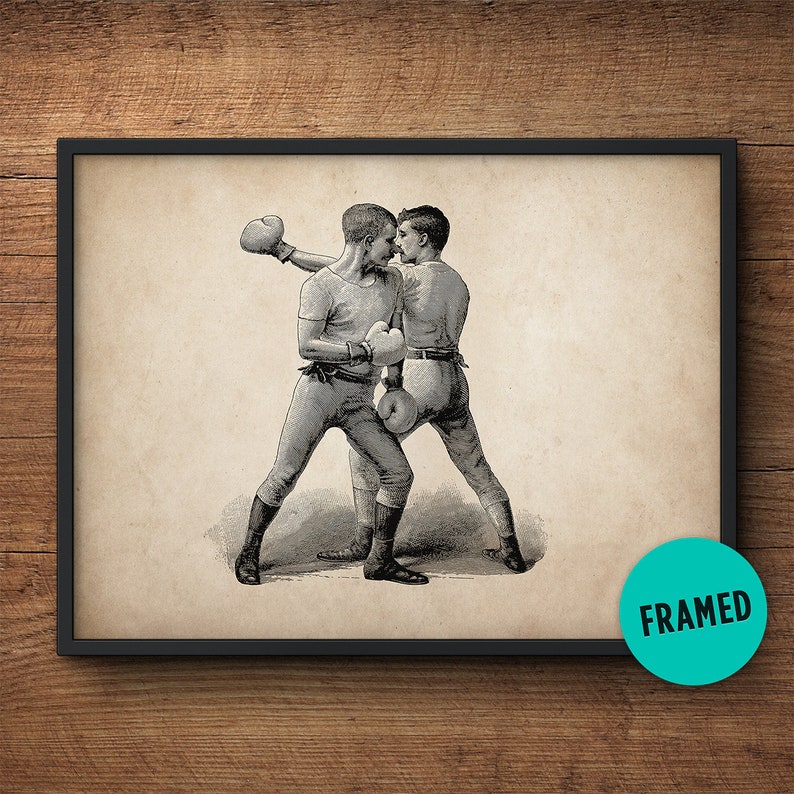 Boxing Print Framed Art Boxing Wall Art Victorian Print - Etsy