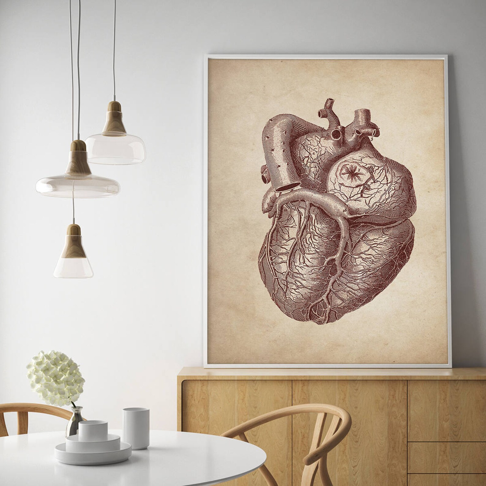 Heart Print, Anatomy Print, Anatomy Poster, Cardiology Decor, Human ...