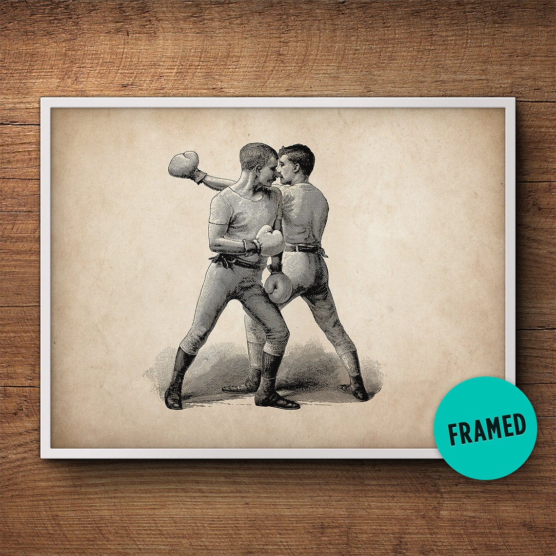 Boxing Print Framed Art Boxing Wall Art Victorian Print - Etsy