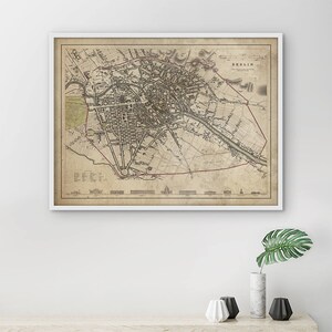 Berlin Map Print, Old Berlin Map, Antique Map, Large Map of Germany ...