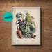 Vintage Vegetable Poster, Framed Art, Botanical Illustration Art ...