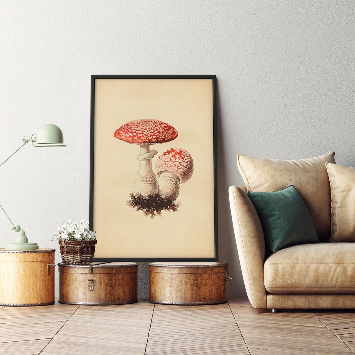 Impresión de setas póster de setas impresión botánica | Etsy