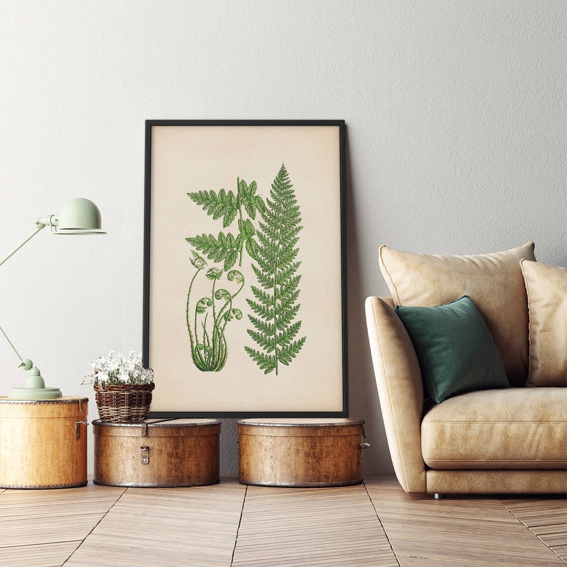 Fern Leaf Print Framed Botanical Print Fern Wall Print - Etsy