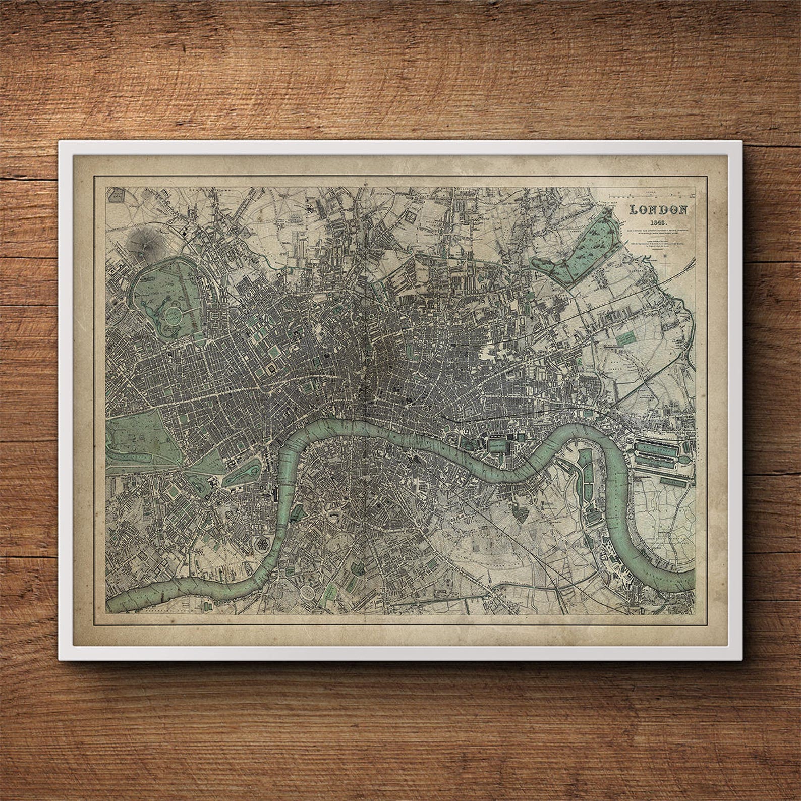 London Map Print Old London Map Antique Map London England - Etsy