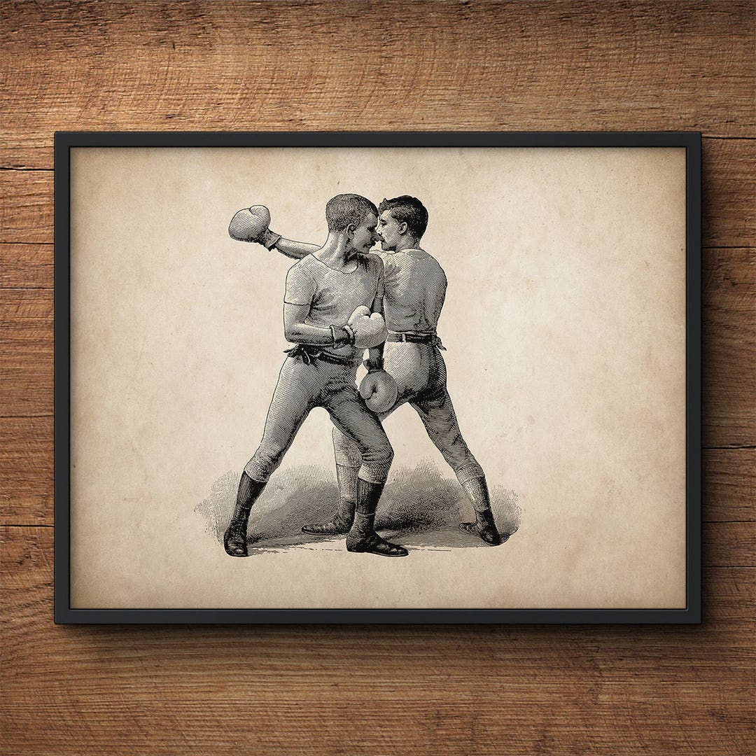 Boxing Print, Boxing Wall Art, Boxing Print, Vintage Boxing Art, Boxers ...