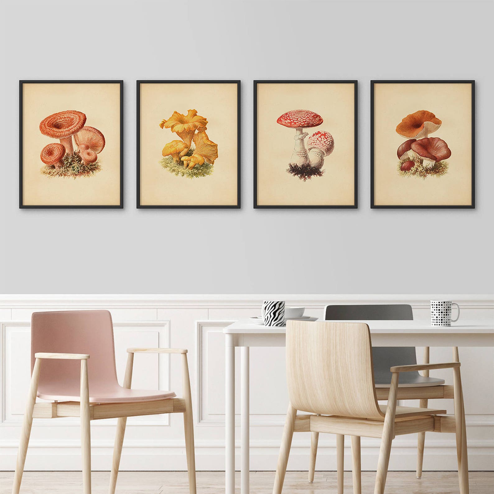 Botanical Print Set Mushroom Prints Print Set Mushroom - Etsy