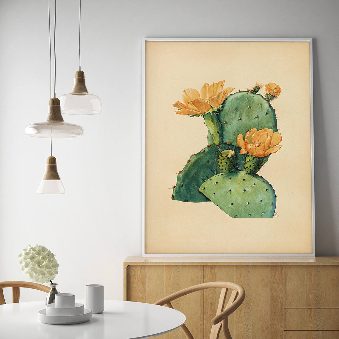 Cactus Poster Framed Botanical Cactus Print Large Cactus | Etsy