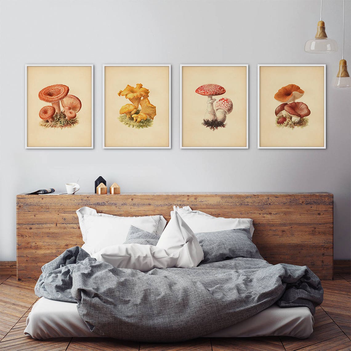 Botanical Print Set Mushroom Prints Print Set Mushroom - Etsy