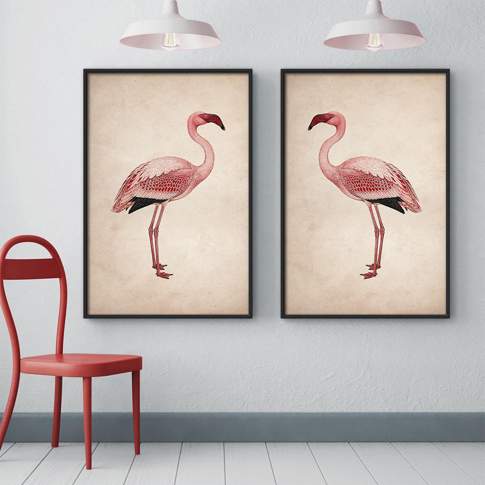 Flamingo Posters Flamingo Prints Flaming Wall Art Flamingo - Etsy