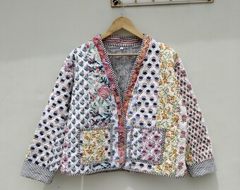 Handmade Patchwork Jackets, Indian Cotton Handmade Winter Jacket Coat ...