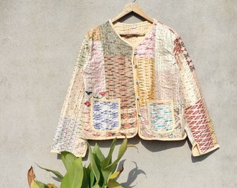Handmade Patchwork Jackets, Indian Cotton Handmade Winter Jacket Coat ...