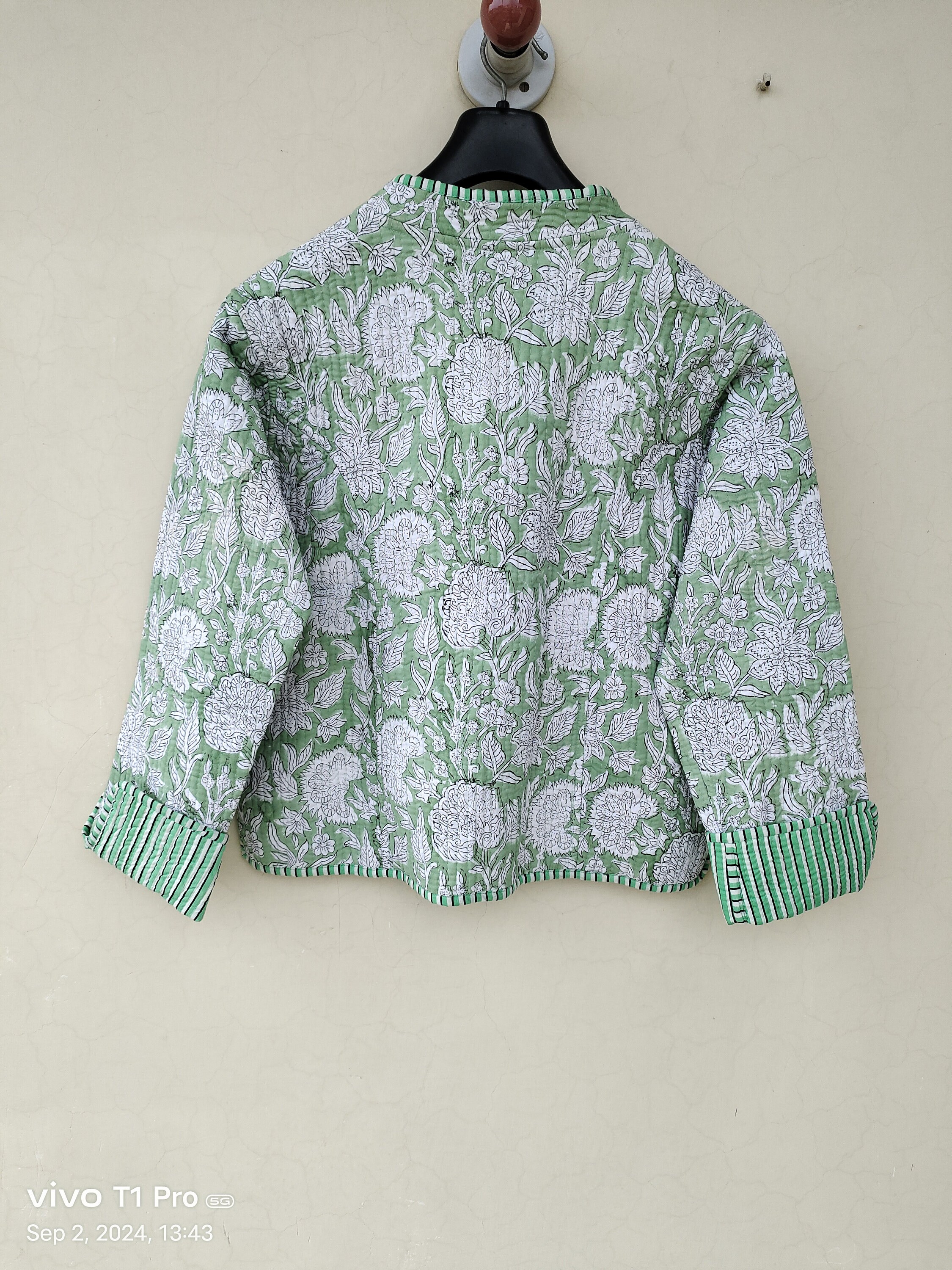 Beautiful Indian Hand Block Print Work Quilted Jacket , Coats ,new ...