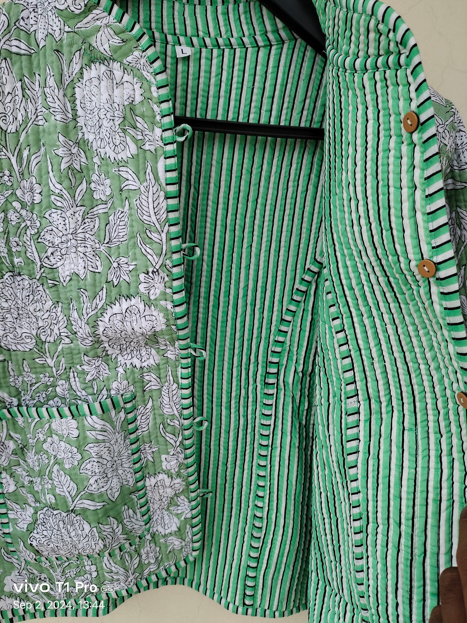 Beautiful Indian Hand Block Print Work Quilted Jacket , Coats ,new ...