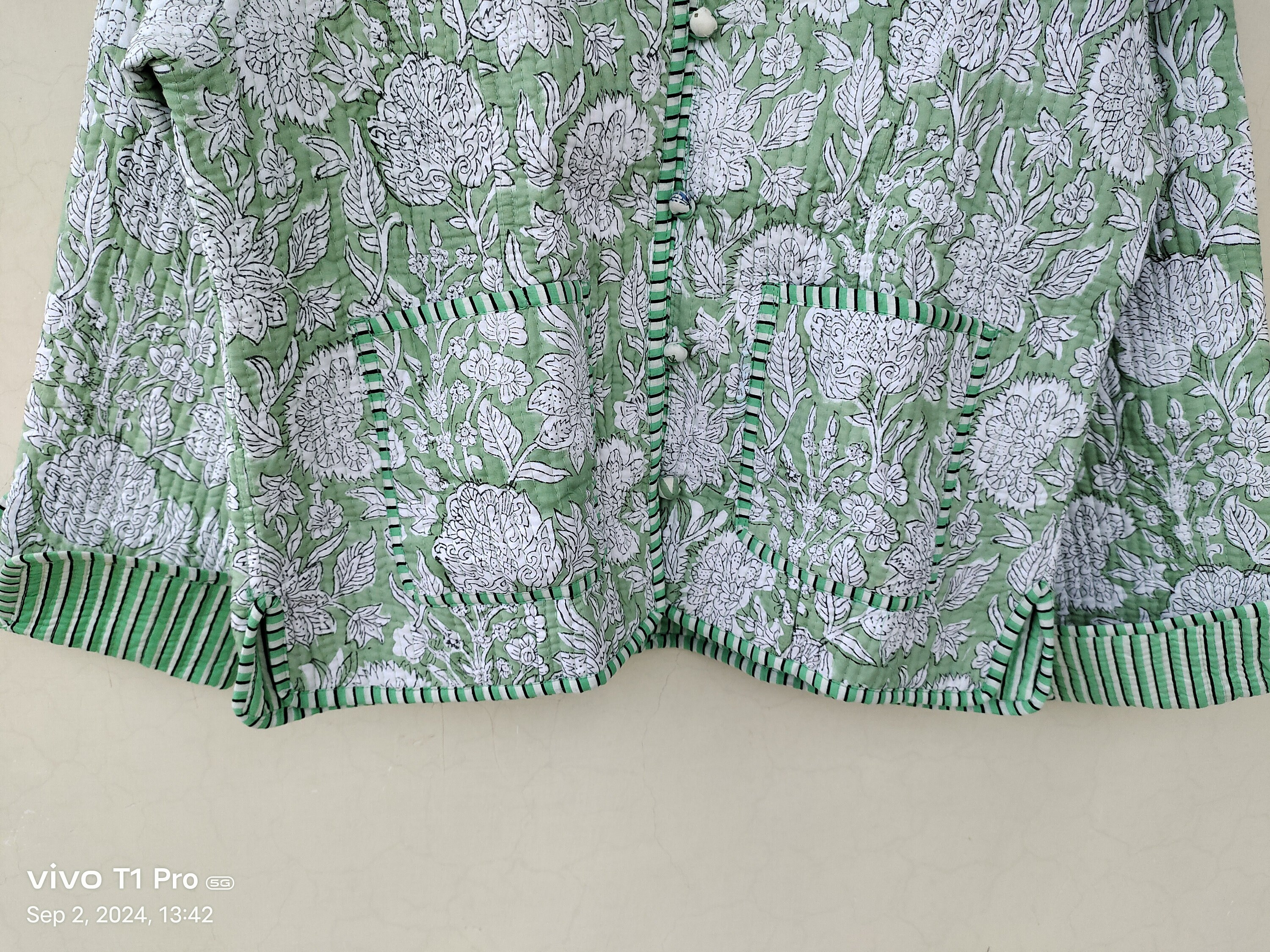 Beautiful Indian Hand Block Print Work Quilted Jacket , Coats ,new ...