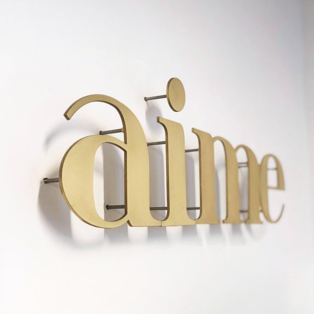 Custom Metal Letters, Floating Name Sign, Modern Metal Sign, Business ...