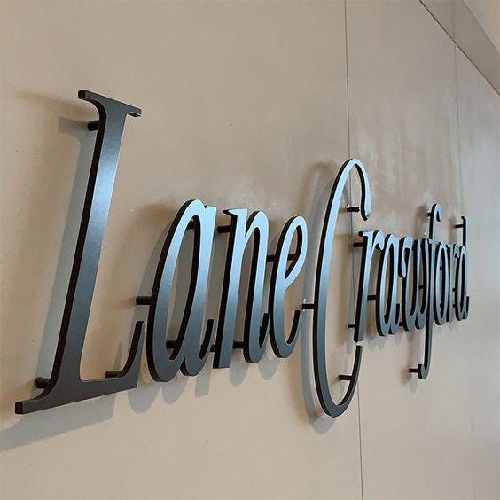 Stainless Steel Floating Sign, Metal Modern Letters, Custom Business ...