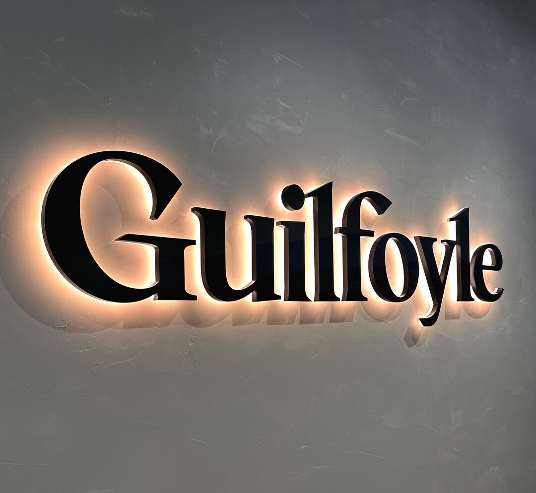 Custom Business Sign, Metal Backlit Sign, 3D Light up Sign, LED ...